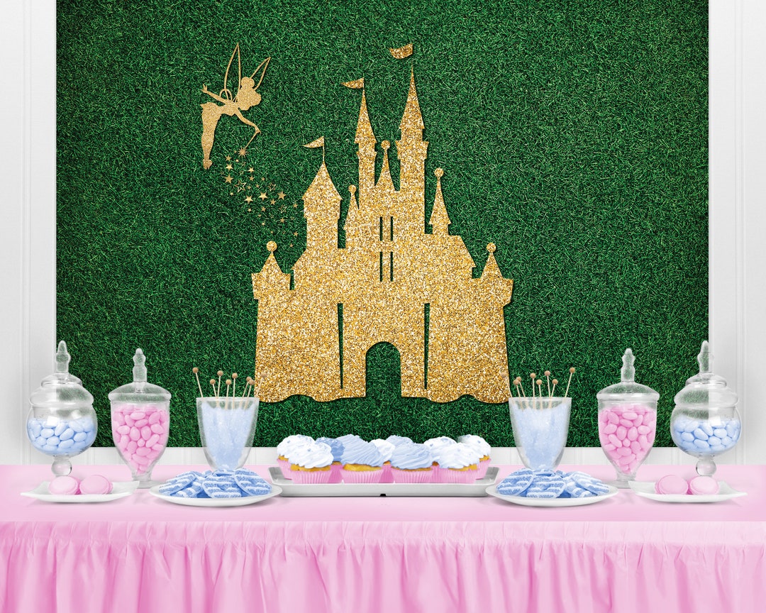 PRINCESS CASTLE Birthday Backdrop - Party Backdrop - Party Banner ...