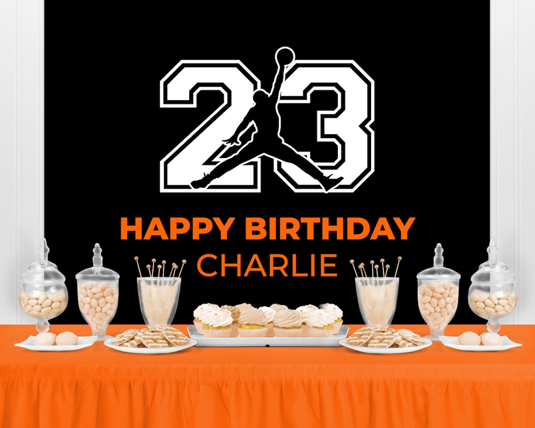 BASKETBALL Birthday Party Backdrop - Basketball Birthday Party ...