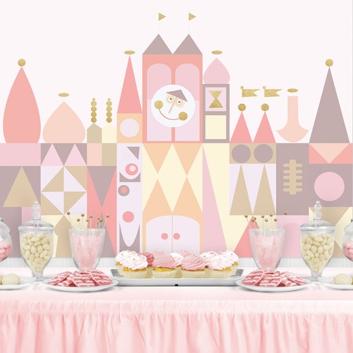 PRINTED Its a SMALL WORLD Inspired Birthday Party Backdrop - Etsy