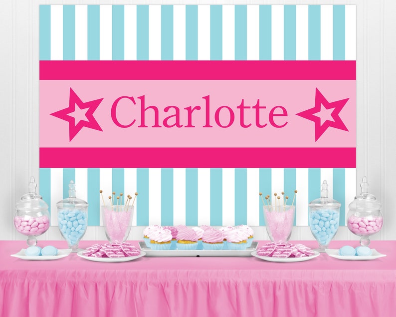 Personalized Doll Birthday Backdrop - Custom Party Decoration (digital ...