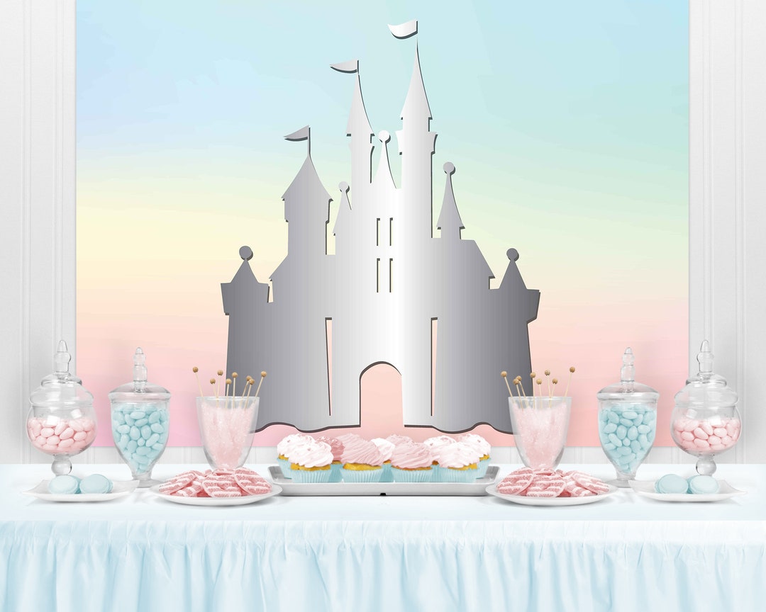PRINCESS CASTLE Birthday Backdrop - Party Backdrop - Party Banner ...