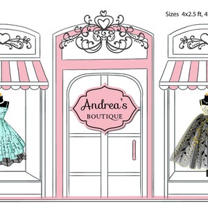 FASHION BOUTIQUE Personalized Birthday Party Backdrop - Fashion Model ...