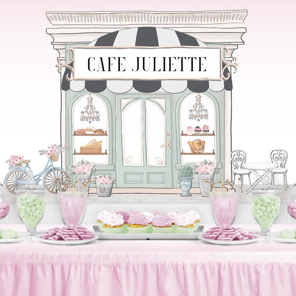 French Cafe Backdrop - Etsy