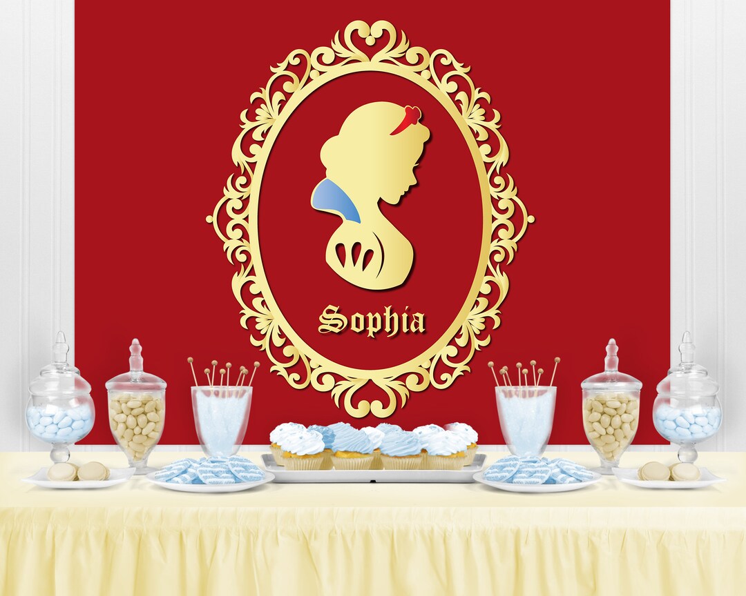 PRINCESS Birthday Backdrop Party Backdrop Party Banner - Etsy