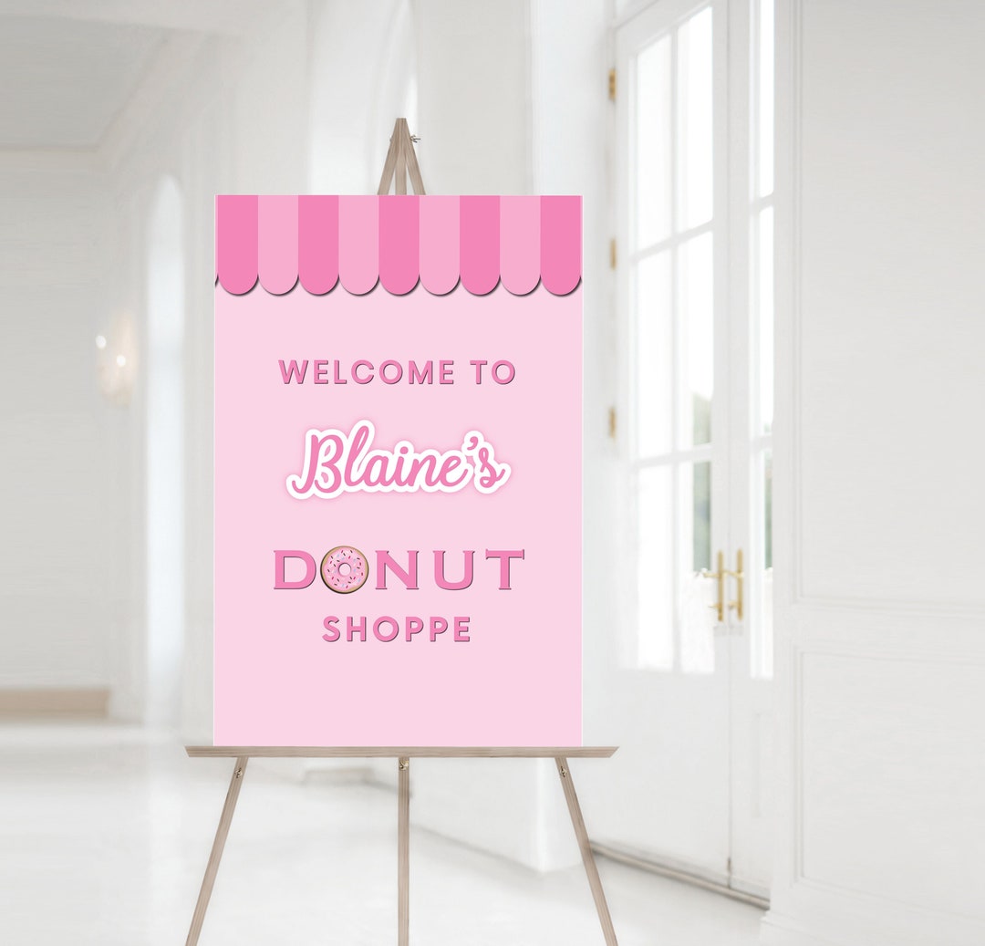 DONUT SHOPPE Welcome Sign - Donut Shop - Sweet Candy Shop - High Tea ...