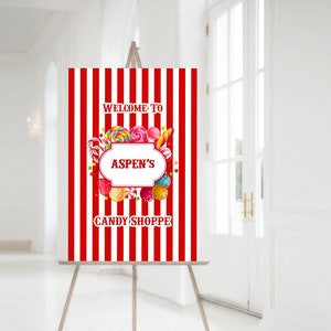 CANDY SHOPPE Welcome Sign - Candy Shop - Sweet Shop - High Tea Party ...