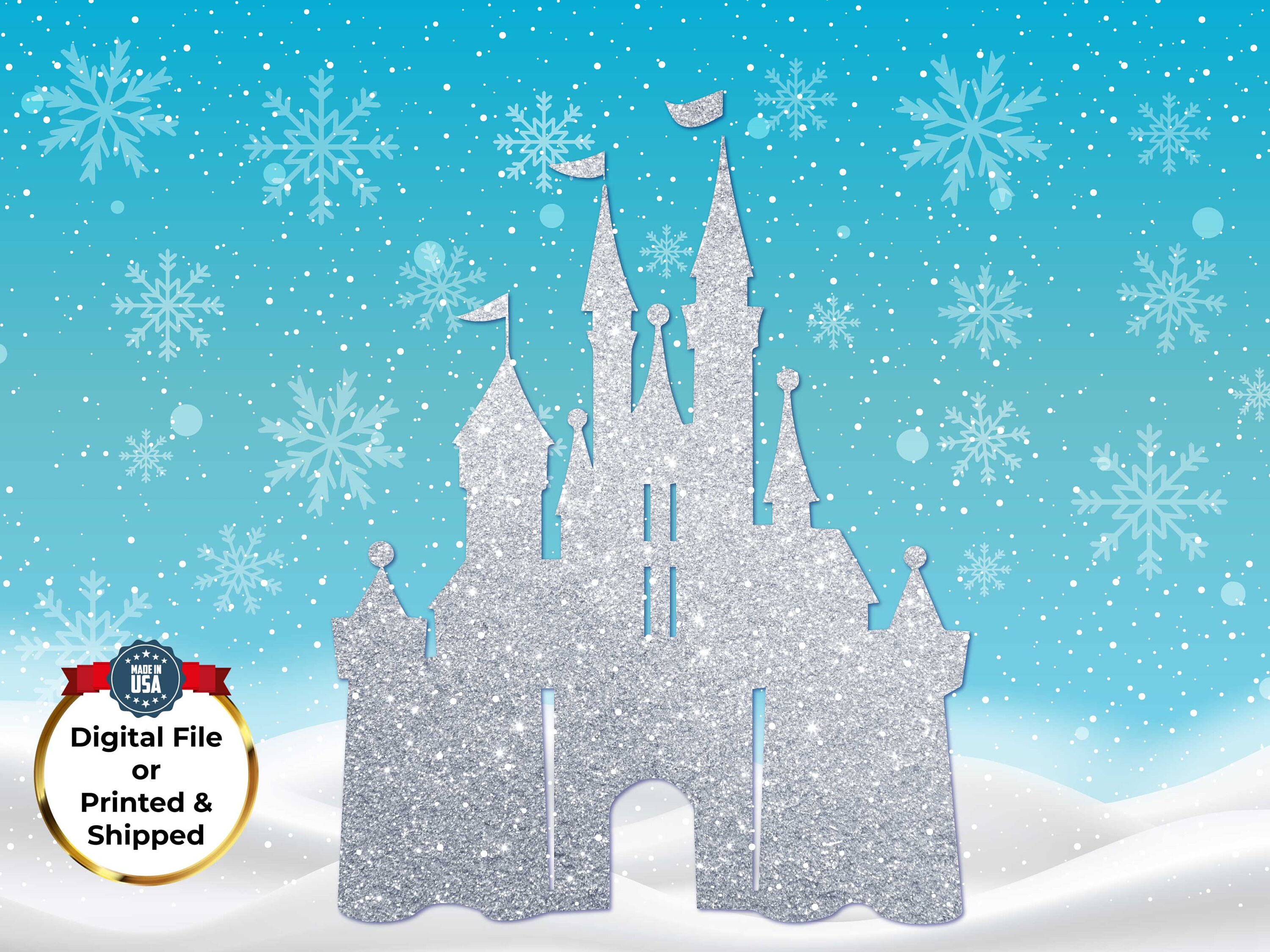 FROZEN CASTLE Inspired Personalized Birthday Party Backdrop - Frozen ...