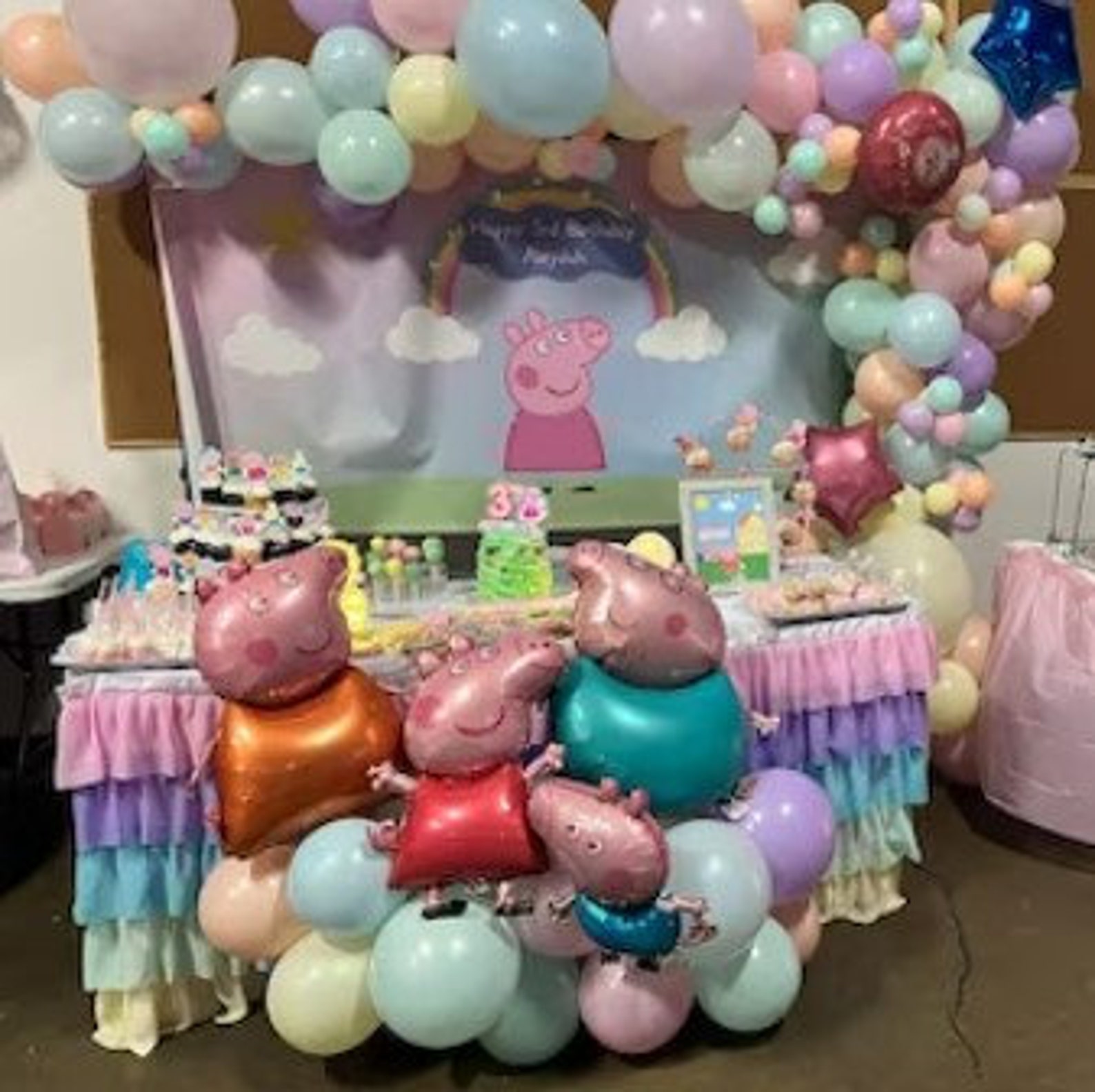 PIG Character Inspired Backdrop Personalized Birthday Party - Etsy