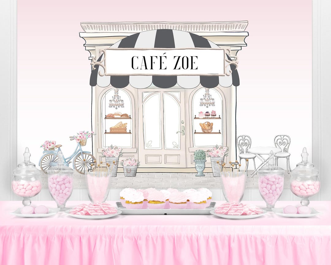 FRENCH PATISSERIE Party Backdrop - Personalized Paris Birthday Bridal ...