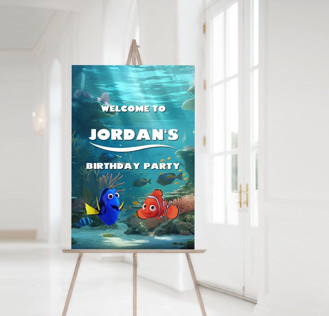 Under the Sea Personalized Birthday Party Welcome Sign for Party ...