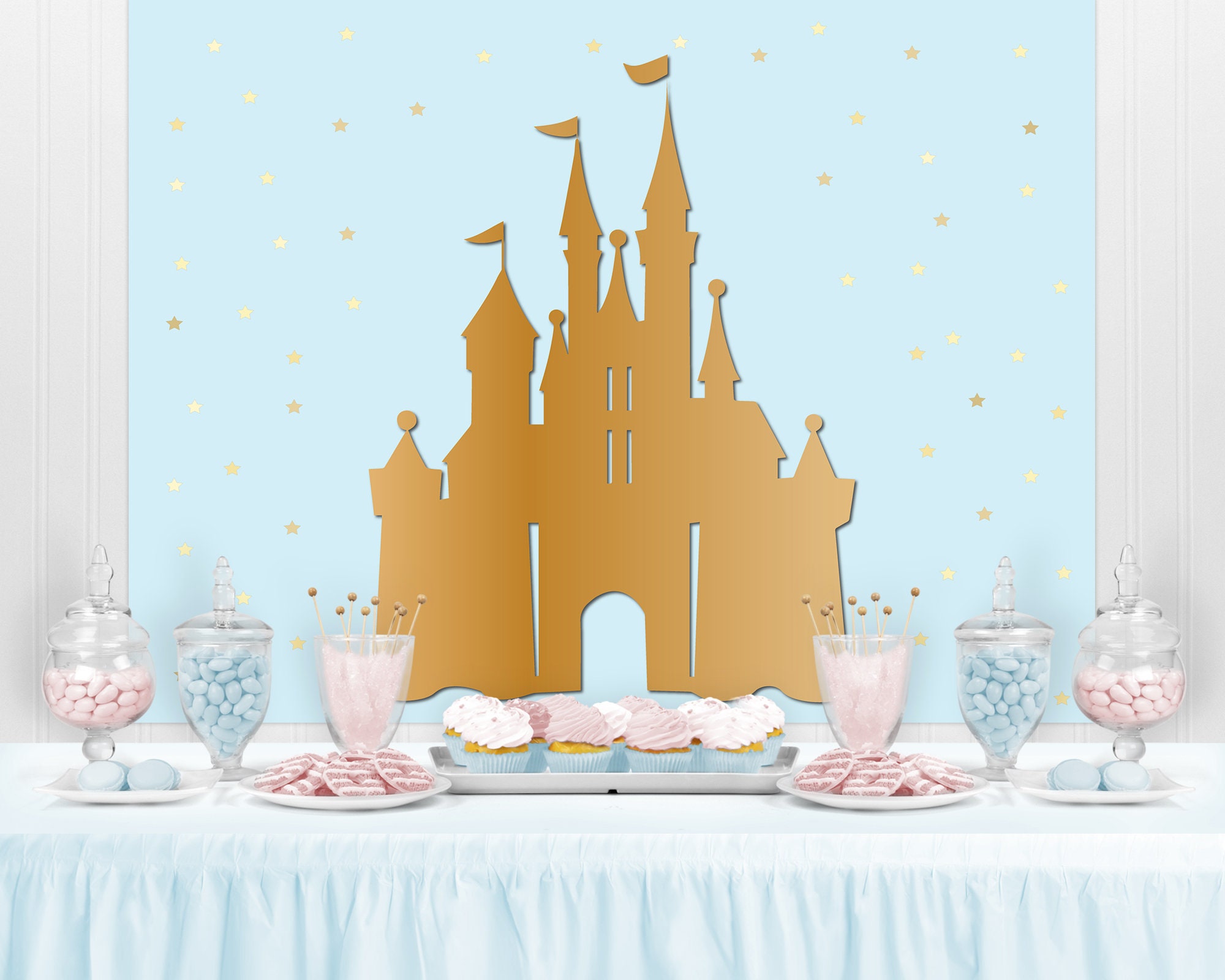 PRINCESS CASTLE Birthday Backdrop Party Backdrop Party - Etsy