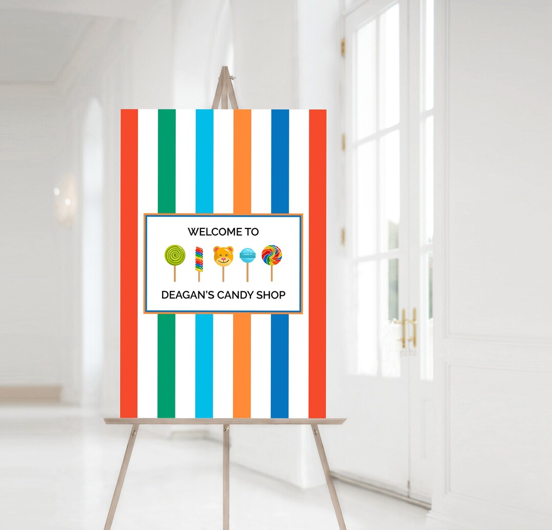 CANDY SHOPPE Welcome Sign - Candy Shop - Candy Bar - Sweet Shop - High ...