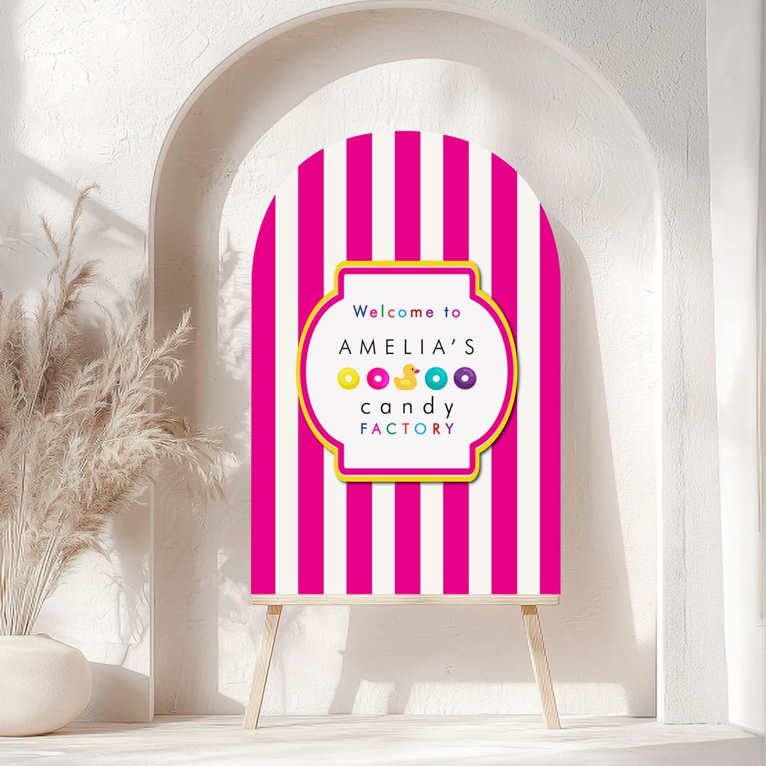 ARCH CANDY SHOP Welcome Sign Personalized Sweet Party Birthday Bridal ...