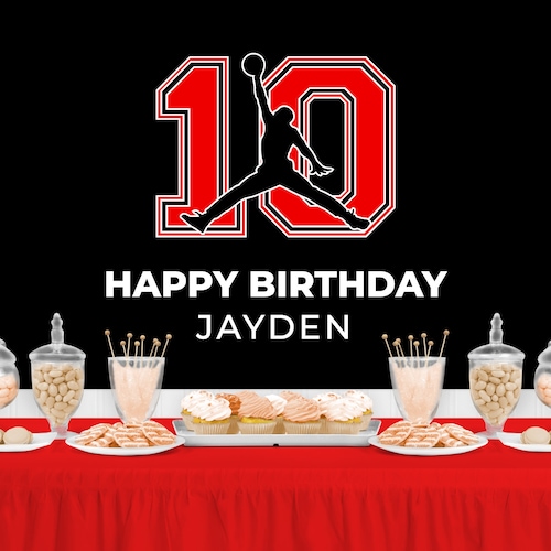 BASKETBALL Birthday Party Backdrop Basketball Birthday Party - Etsy