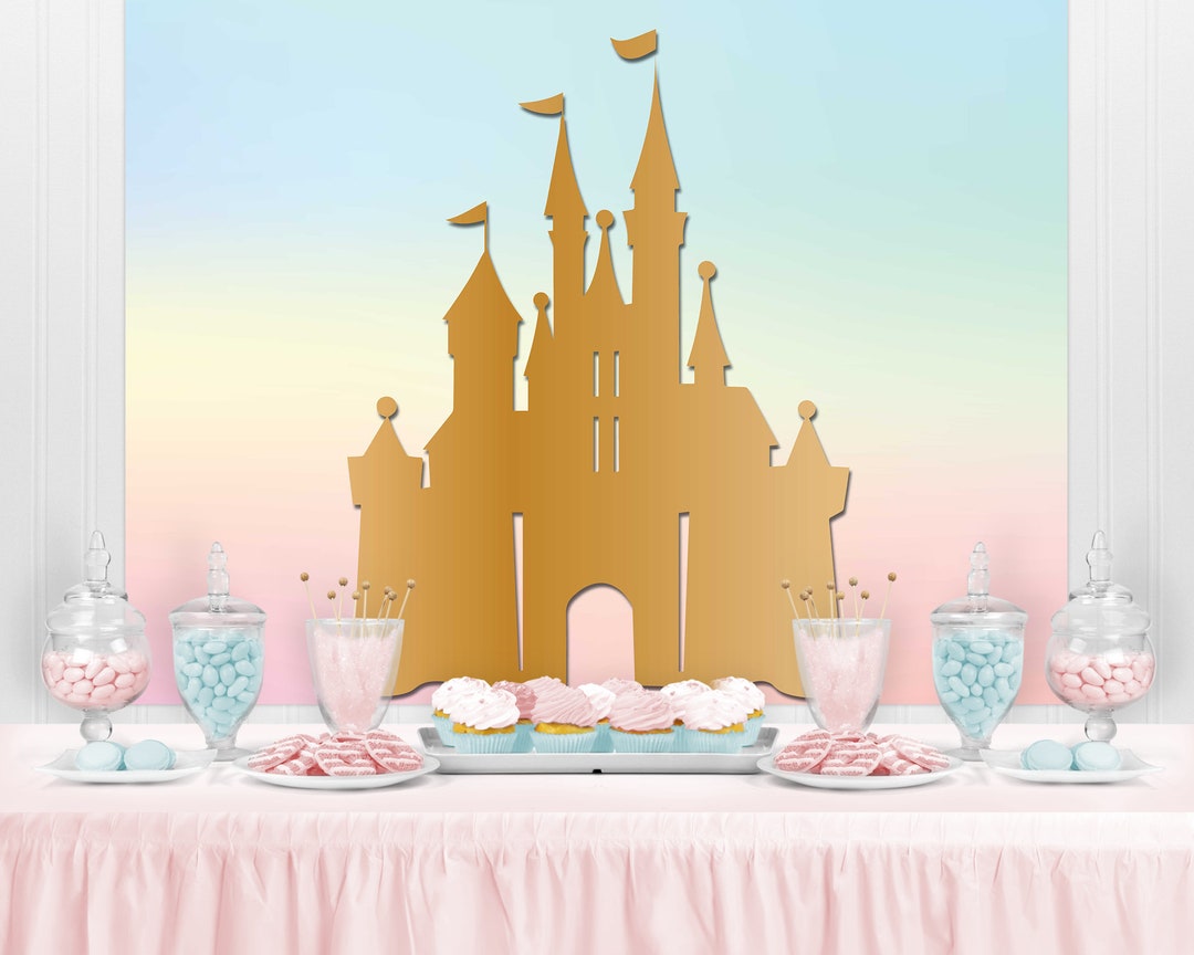 PRINCESS CASTLE Birthday Backdrop - Party Backdrop - Party Banner ...