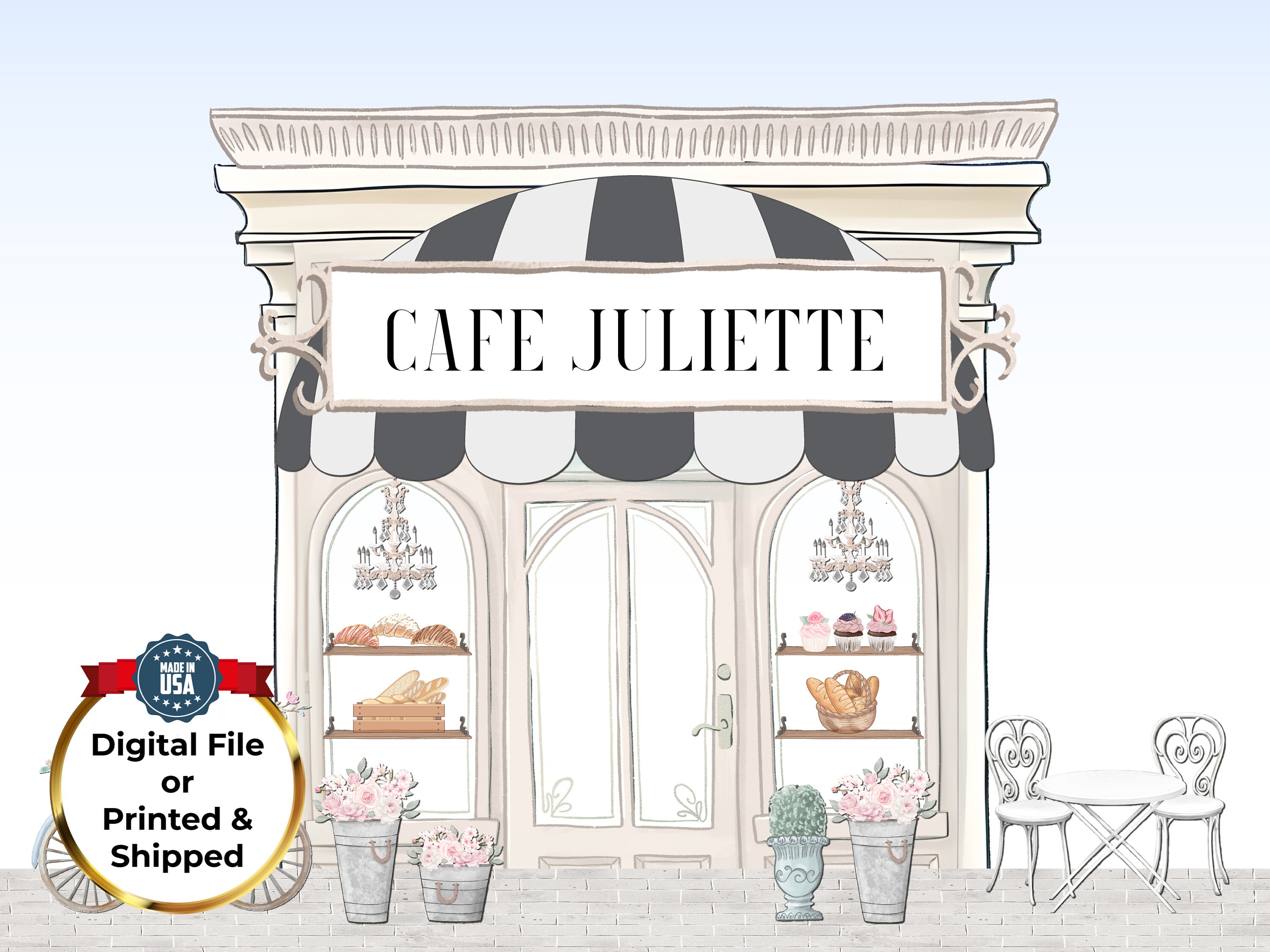 FRENCH PATISSERIE Party Backdrop - Personalized Paris Birthday Bridal ...