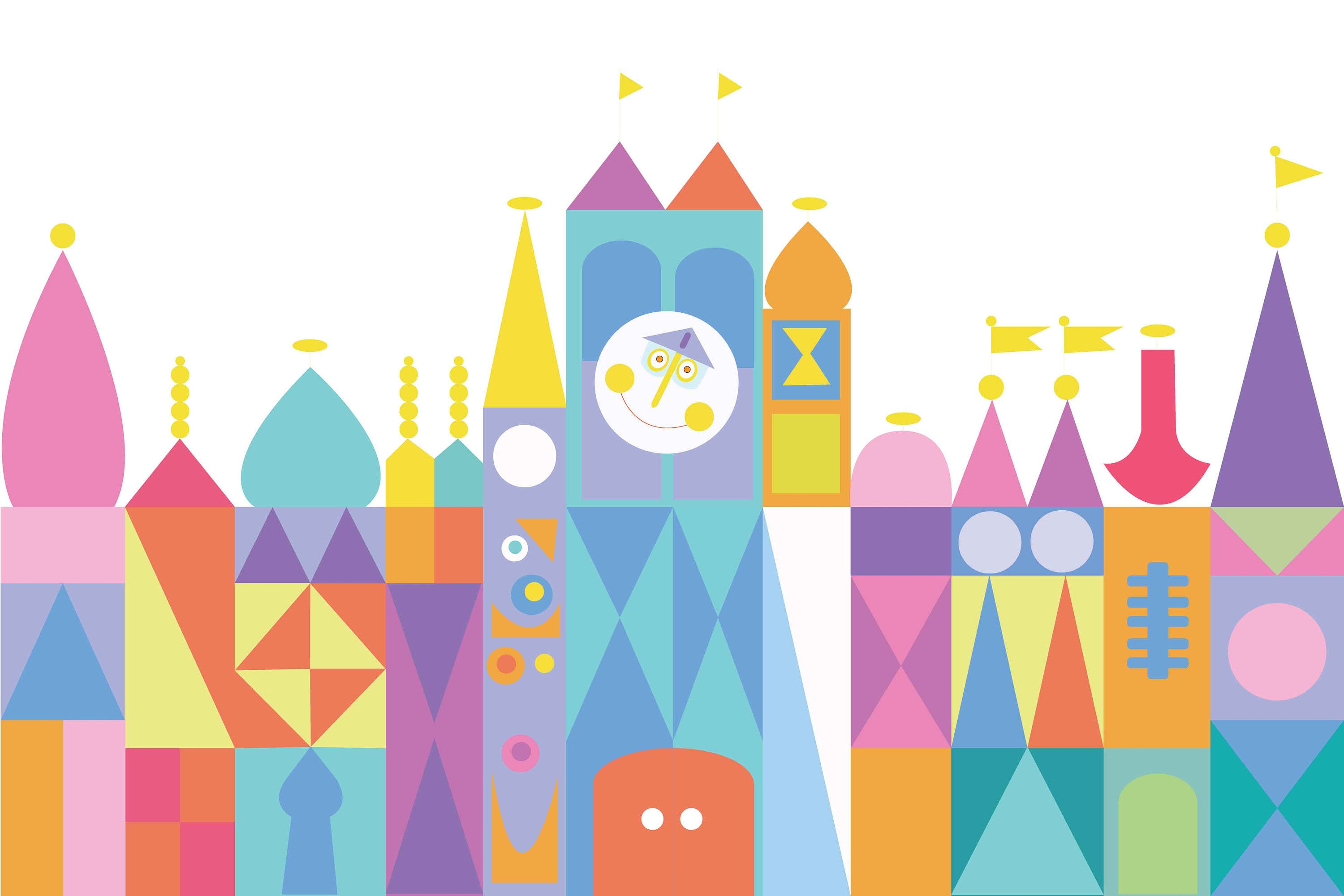 PRINTED Its a SMALL WORLD Inspired Birthday Party Backdrop | Etsy