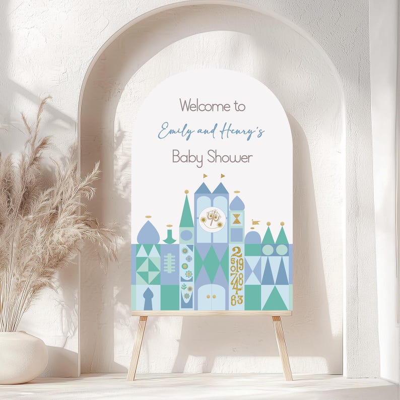 ARCH - SMALL WORLD Inspired Welcome Sign - Personalized Sign - Party ...