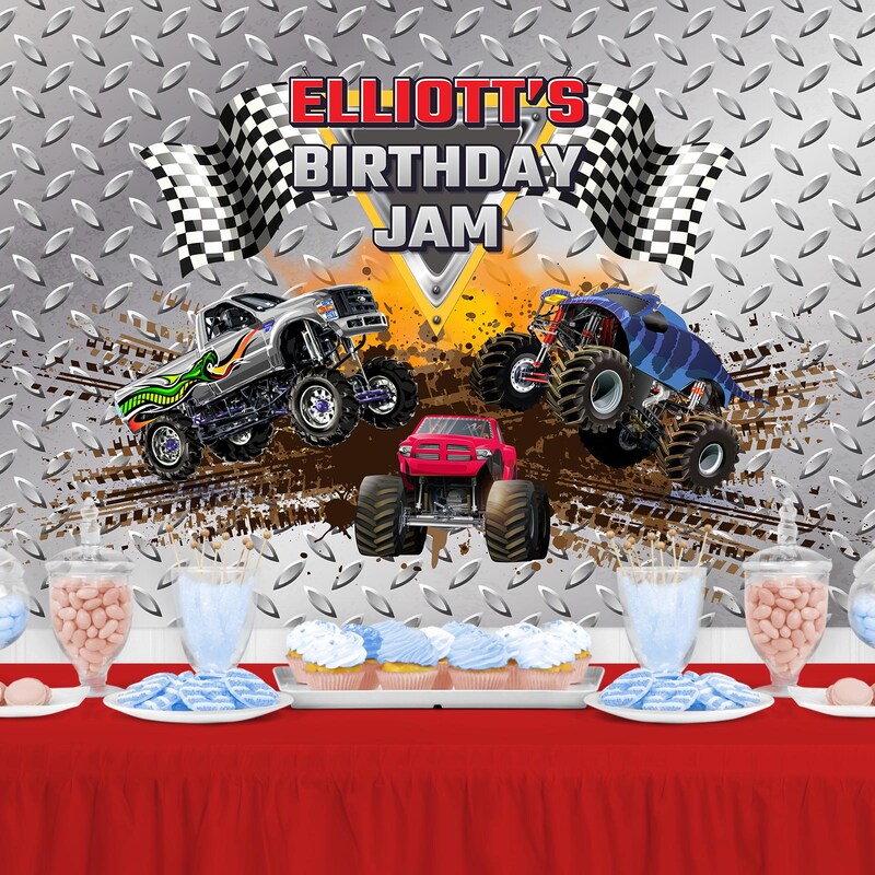 Monster Jam Party Banner - Etsy