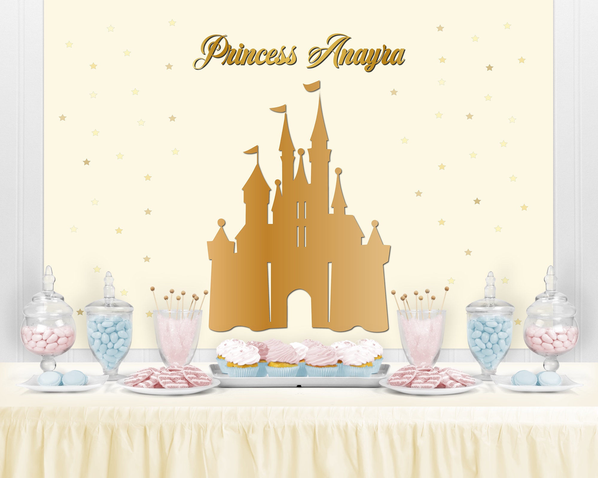PRINCESS CASTLE Birthday Backdrop Party Backdrop Party - Etsy