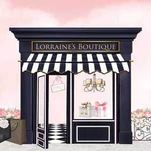 FASHION BOUTIQUE Personalized Birthday Party Backdrop - Paris Boutique ...