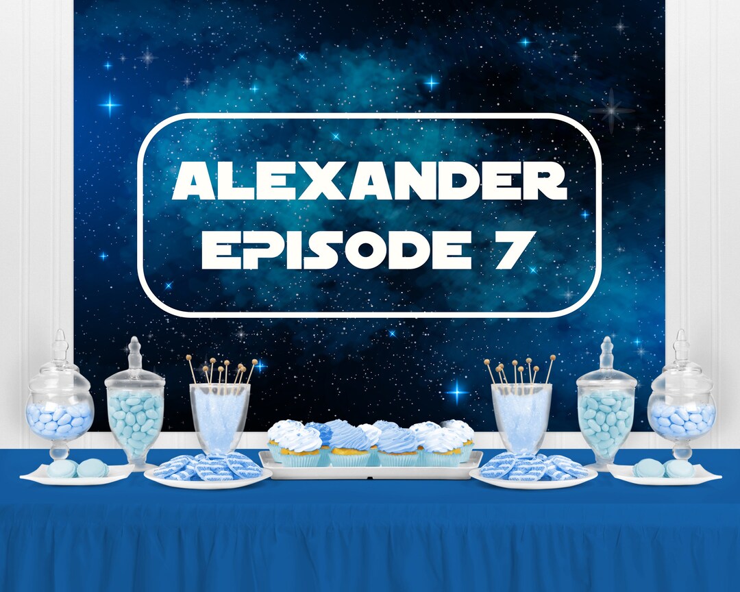 SPACE Inspired Birthday Party Backdrop - STAR Birthday Party Background ...