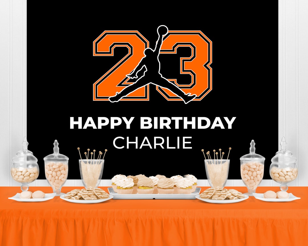 BASKETBALL Birthday Party Backdrop - Basketball Birthday Party ...