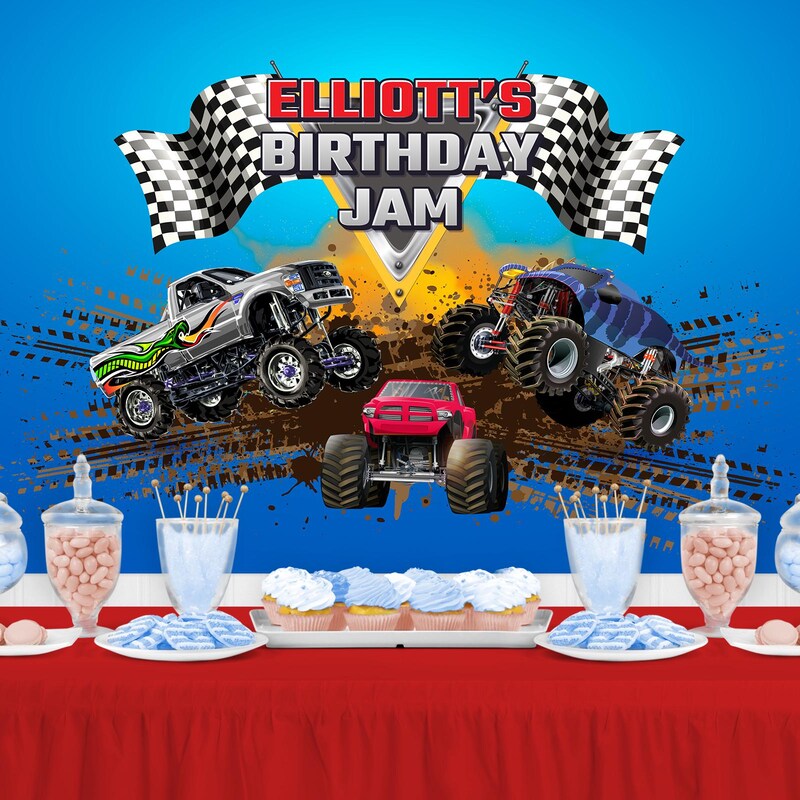 Monster Jam Party Banner - Etsy