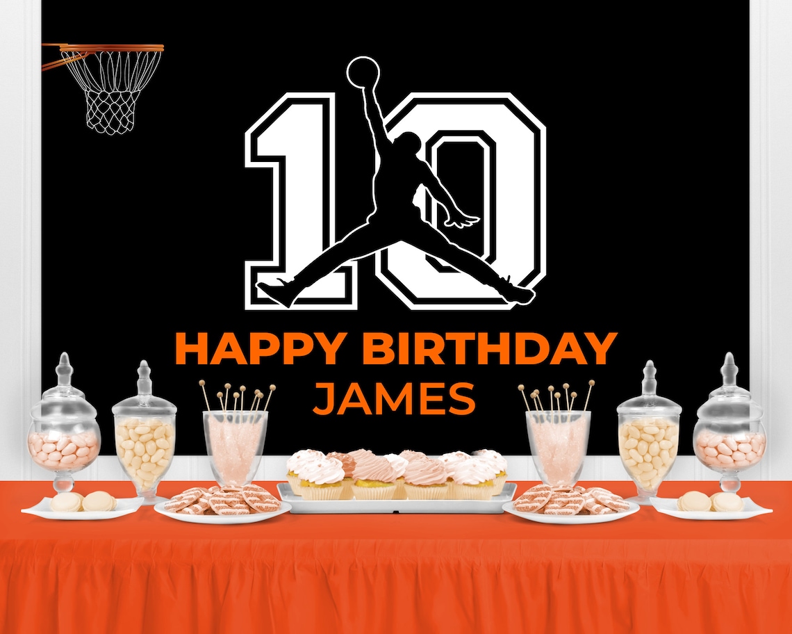 BASKETBALL Birthday Party Backdrop Basketball Birthday Party - Etsy