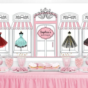 FASHION BOUTIQUE Personalized Birthday Party Backdrop - Fashion Model ...