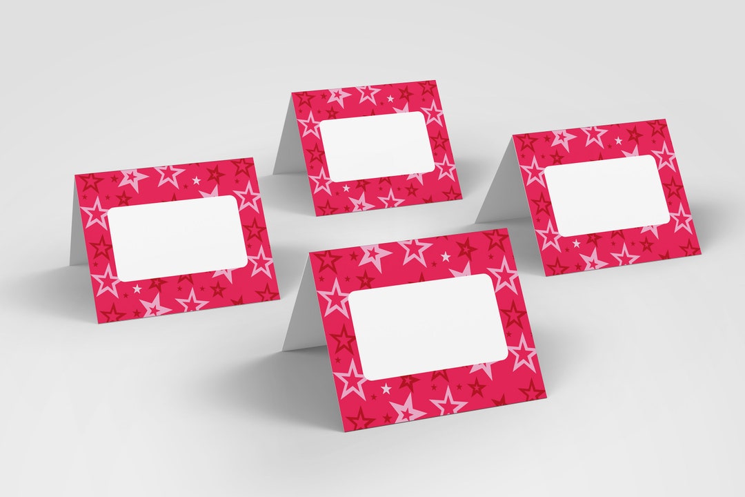 Doll Tent Table Cards for Party Decorations Birthday Party Decorations ...