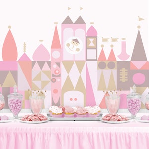 PRINTED Its a SMALL WORLD Inspired Birthday Party Backdrop - Its a ...