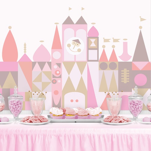 PRINTED Its a SMALL WORLD Inspired Birthday Party Backdrop - Etsy