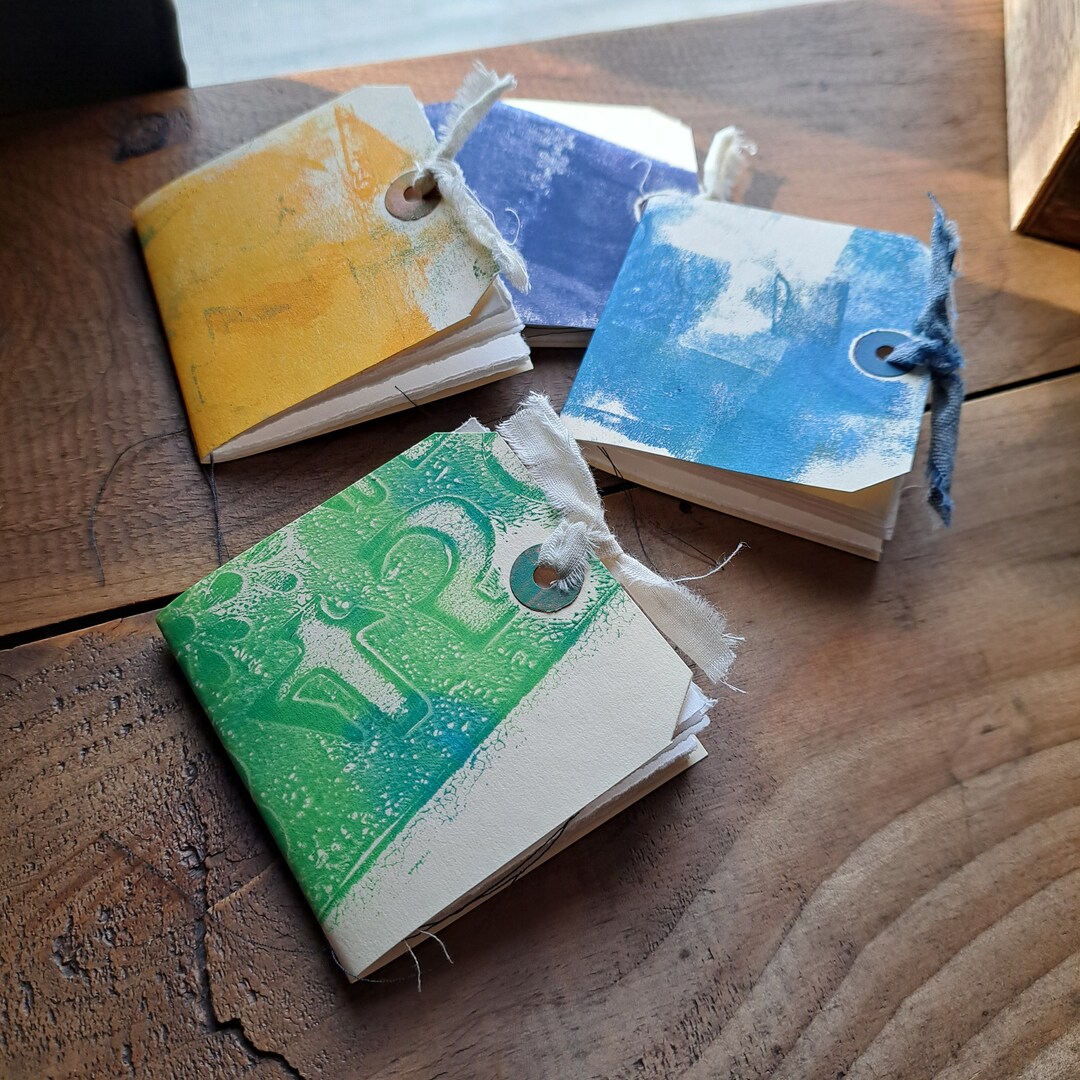 Gelli Printed Tag Notebook: Handmade Mixed Media Journal - Etsy