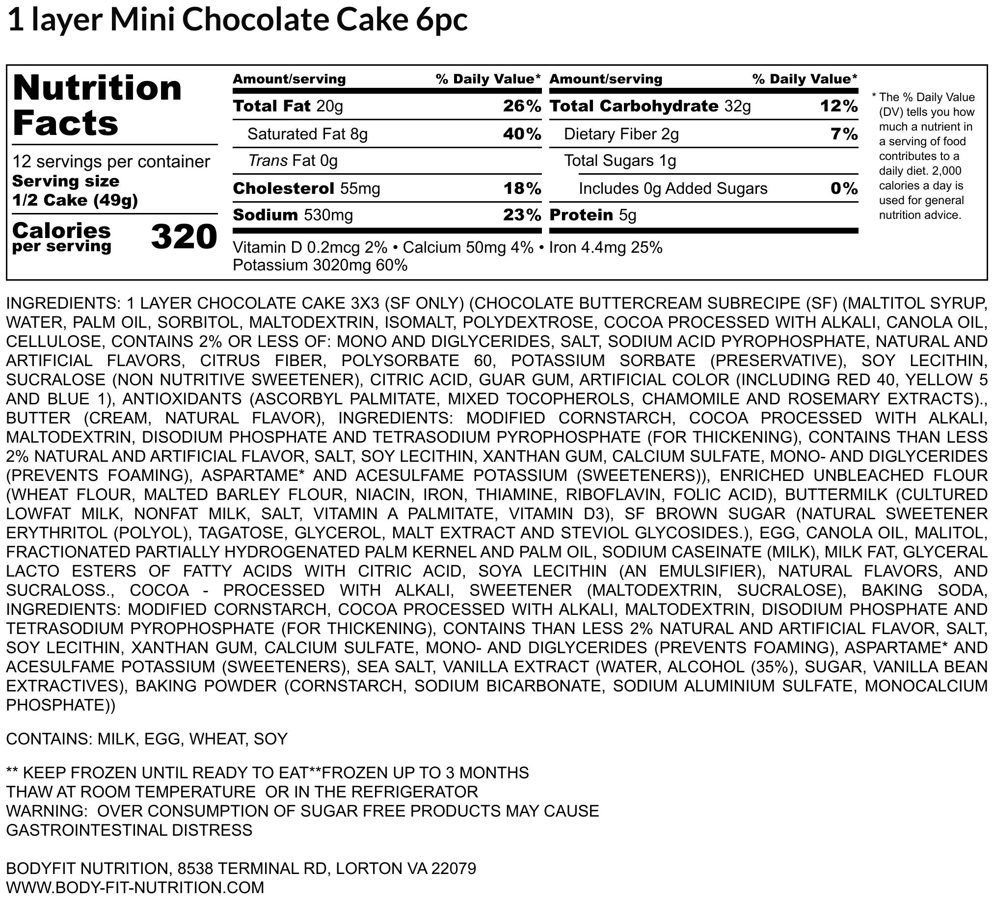 Mini Chocolate Cake SUGAR FREE 6pc Gift Box | Diabetic Friendly | Baked ...