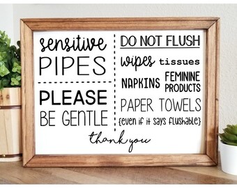 Sensitive Pipes Sign - Etsy