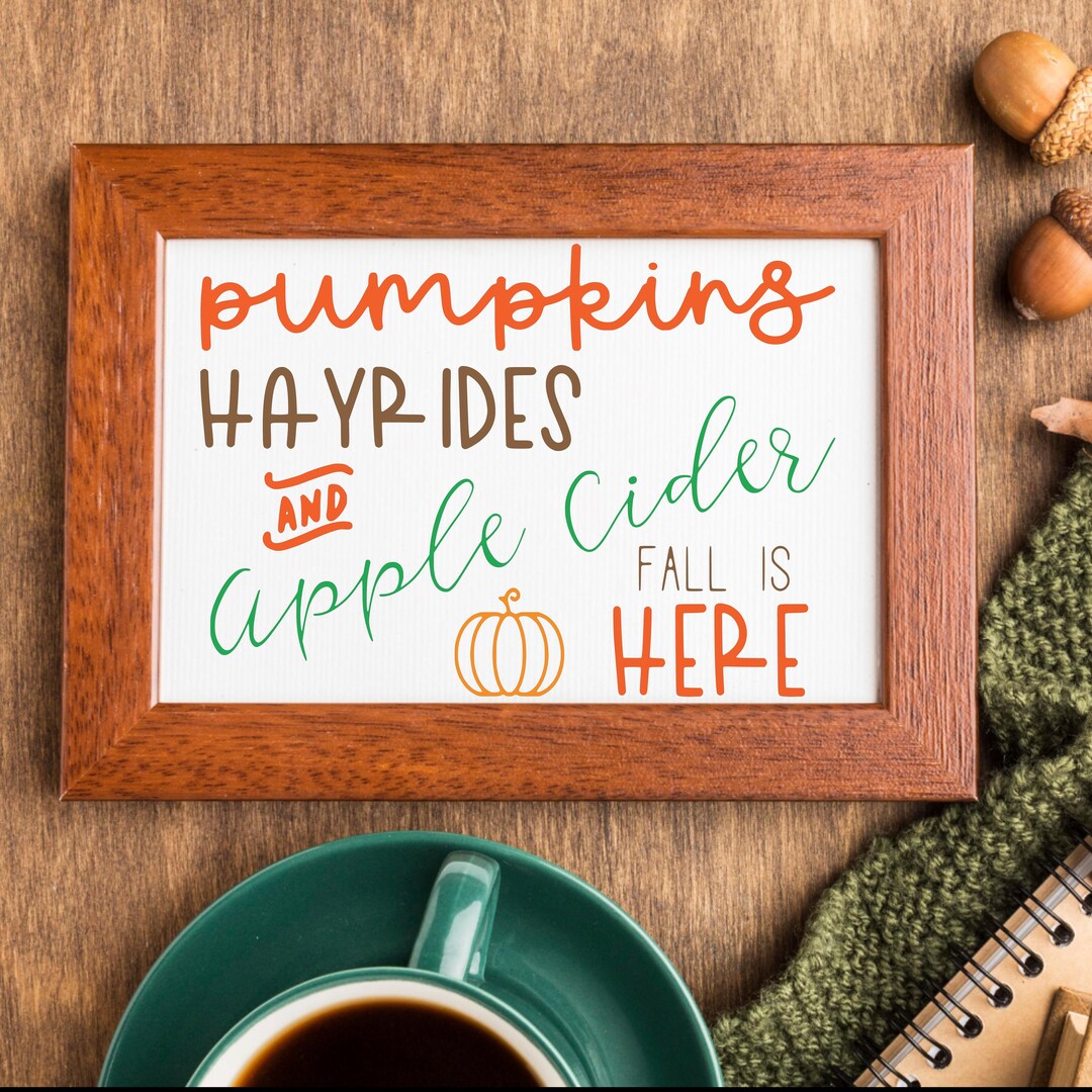 Pumpkins Hayrides and Apple Cider Poster, Fall, Autumn, Parks Pine - Etsy