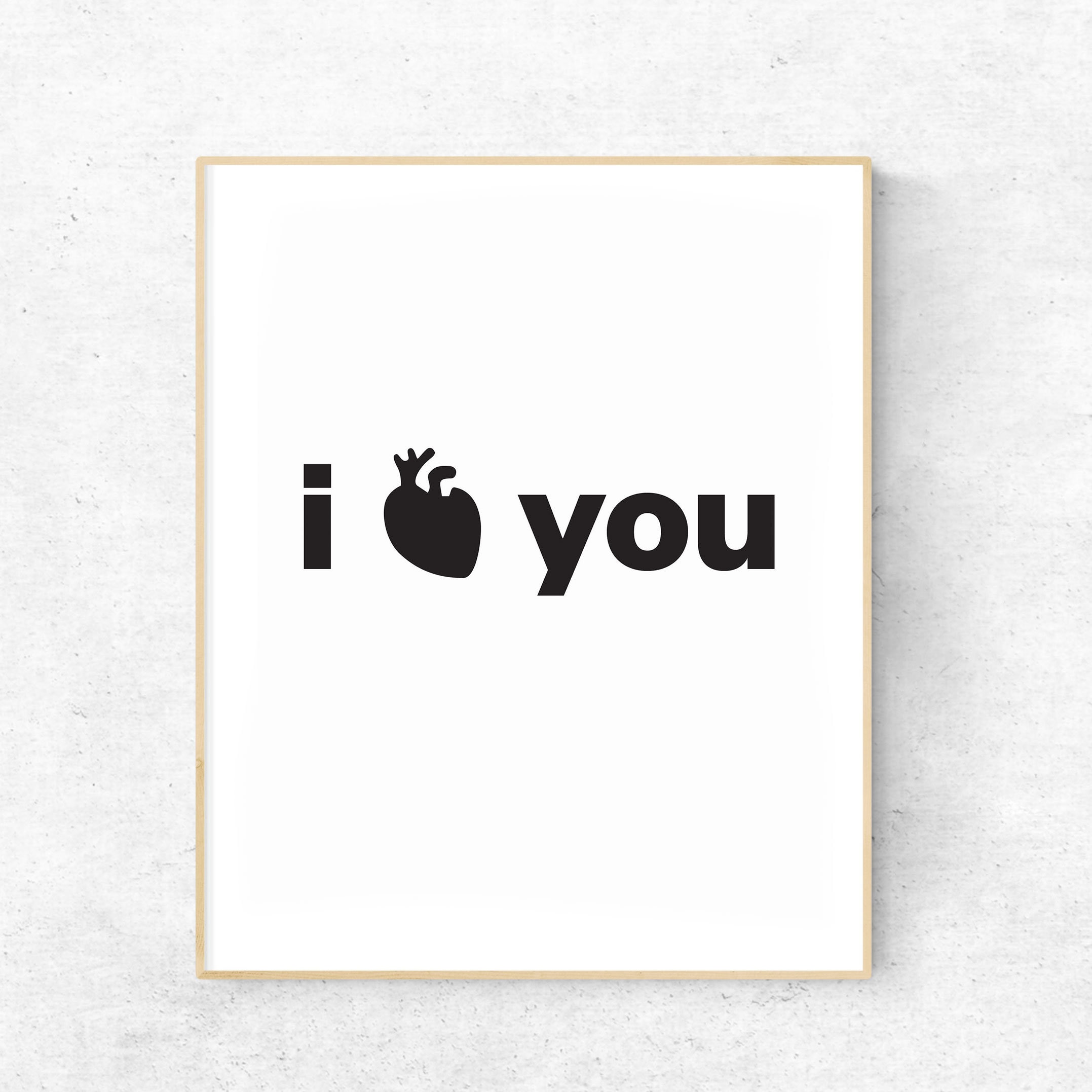 Wall Hangings Home Décor Wall Décor I heart you digital print etna.com.pe