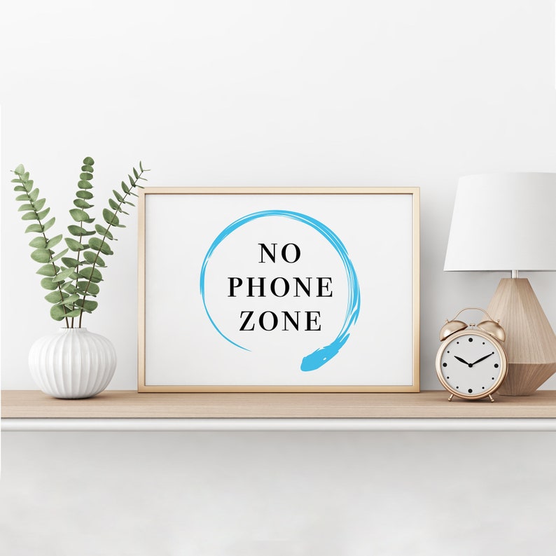 No Phone Zone Printable Art Print, Quiet Please, 10x8 Print, Instant ...