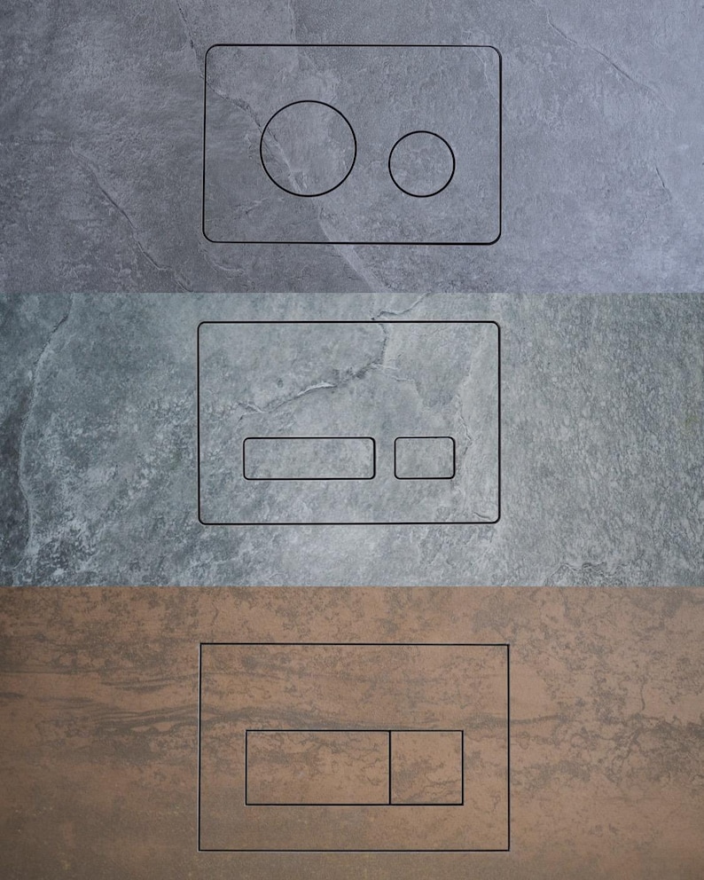 Hidden Magnetic Tile Mount Toilet Flush Plate, Universal Fit - Etsy UK