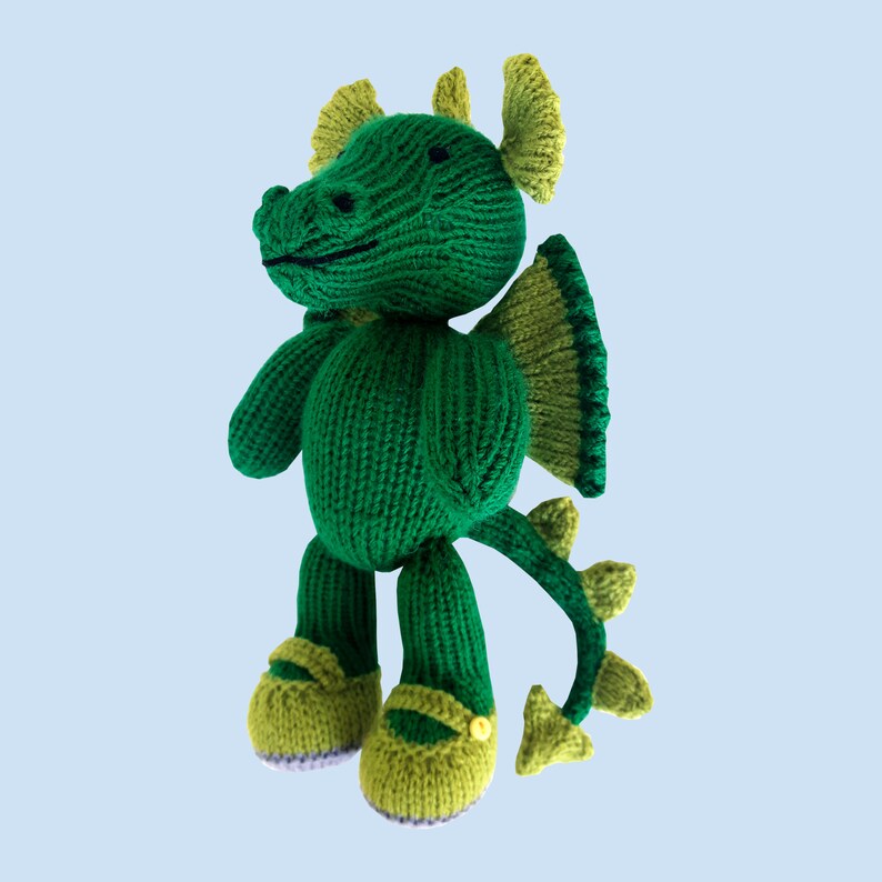 Toy Knitting Pattern for an Irish Dragon Girl Wearing an Irish Flag Top ...