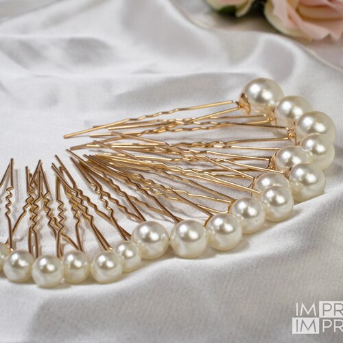Set Of 18 Bridal Hair Pin Wedding Hair Accessory Pearl Pin Etsy