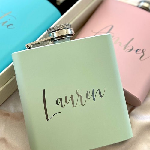 Personalized Women's Flask Custom Flask for Women Bridal - Etsy