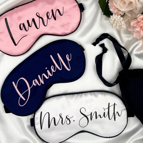 Custom Eye Mask Personalized Sleep Mask Custom Satin Eye - Etsy