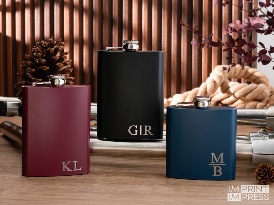 Laser Engraved Flask | Engraved Mens Flask | Personalized Mens Flask ...
