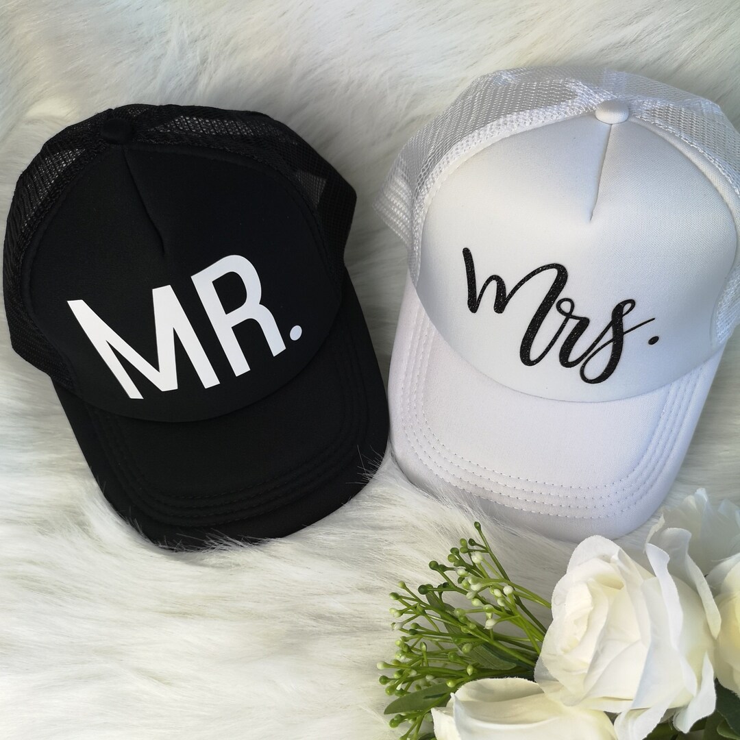 Set of 2 Mr. and Mrs. Hat Mr. and Mrs. Trucker Hat Set - Etsy