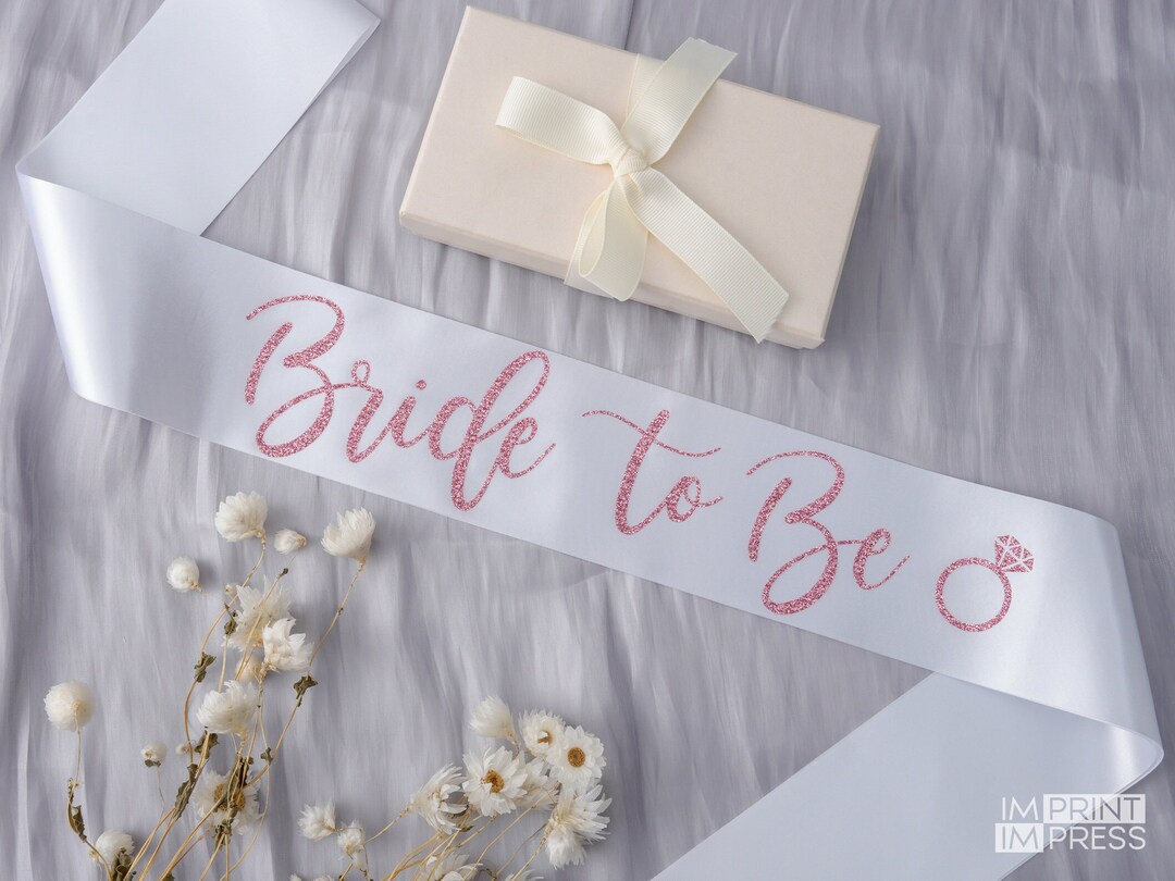 Custom Bridal Sash | Personalized Bridal Sash | Bride to Be Ring Sash ...