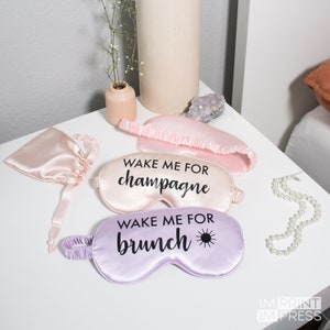 Custom Eye Mask | Personalized Sleep Mask | Wake Me for Brunch | Custom ...
