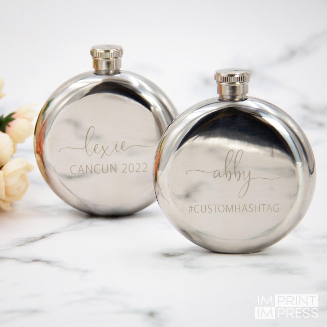 Stainless Steel Custom Flask Personalized Women's Flask - Etsy