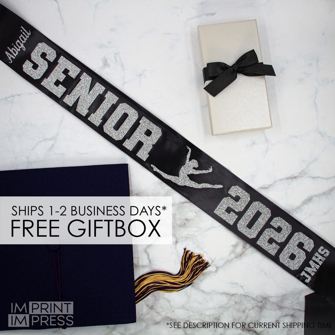 Custom Senior 2026 Sash | Sport Icon, Personalized Graduation Sash ...